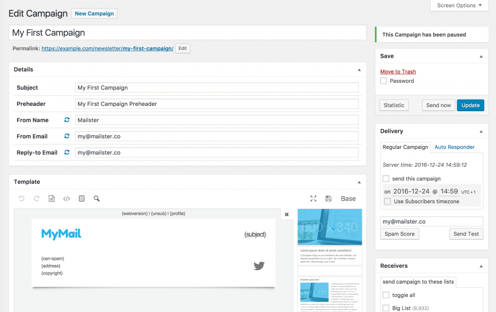 Your First Campaign – Mailster Knowledge Base