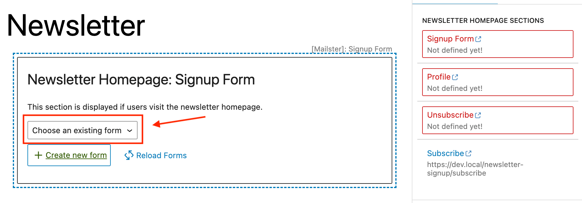 How can I setup the newsletter homepage? – Mailster Knowledge Base